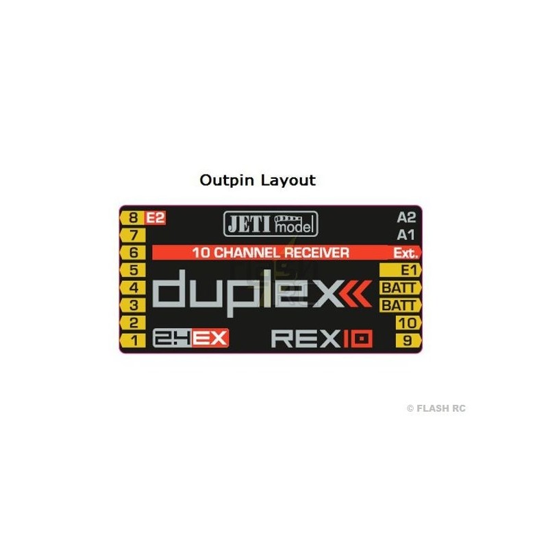 JETI - Jeti 10 Duplex EX 2.4Ghz Receiver - FLASH RC