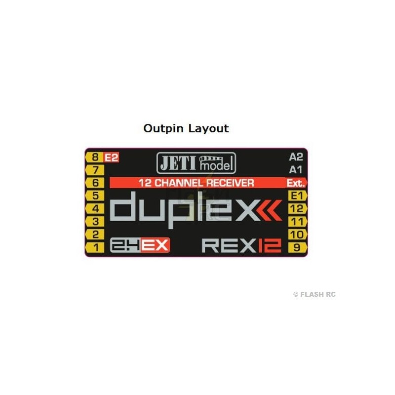 JETI - Jeti 12 Duplex EX 2.4Ghz Receiver - RC FLASH