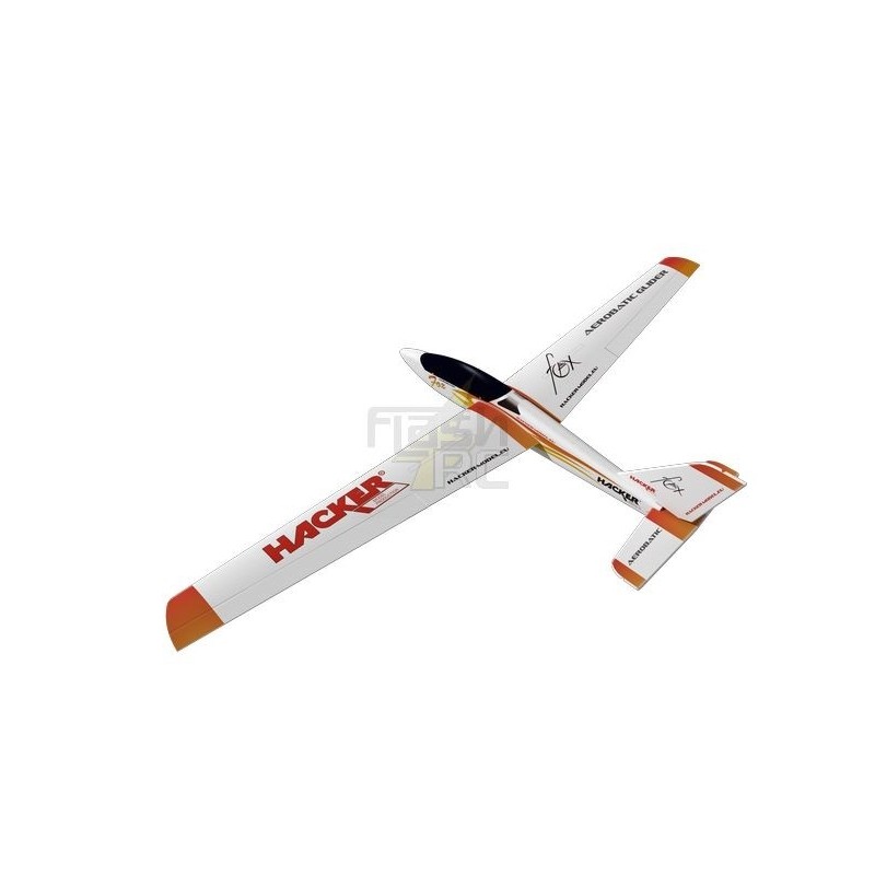 Alianti RC - Fox red ca.2.00m ARF ali coperte / piani di coda Hacker ...