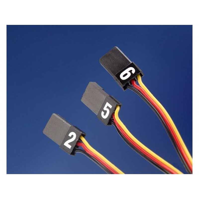 Receiver accessories - Numbers (stickers) to identify the connectors ...