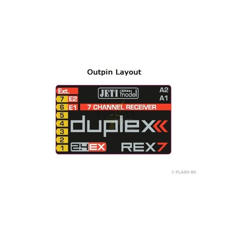 JETI - REX 7 A40 Duplex EX 2.4Ghz Jeti 7 Channel Receiver - RC FLASH