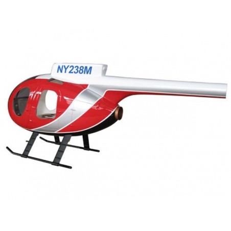 Fuselages, accessories Helicopter - Fuselage HUGHES 500D Police red ...