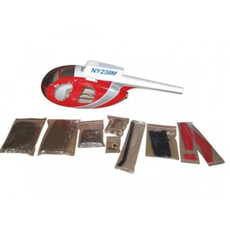 Fuselages, accessories Helicopter - Fuselage HUGHES 500D Police red ...
