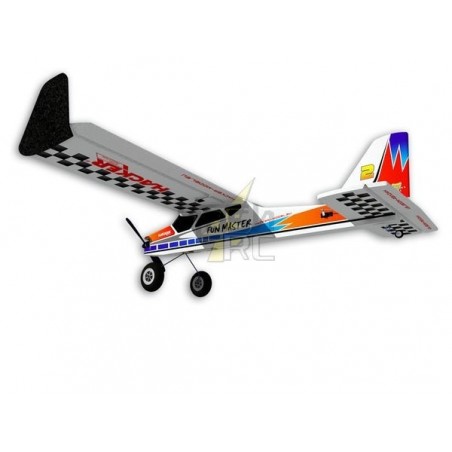 Beginner RC planes - Hacker plane model Fun Master blue ARF approx.1 ...