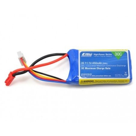 RC aircraft propulsion batteries - E-flite lipo 3S 11,1V 450mAh 30C JST socket battery - FLASH RC