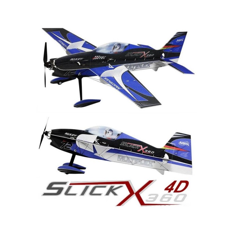 RC Indoor Planes - Multiplex Slick X360 4D Indoor Edition blue KIT ...