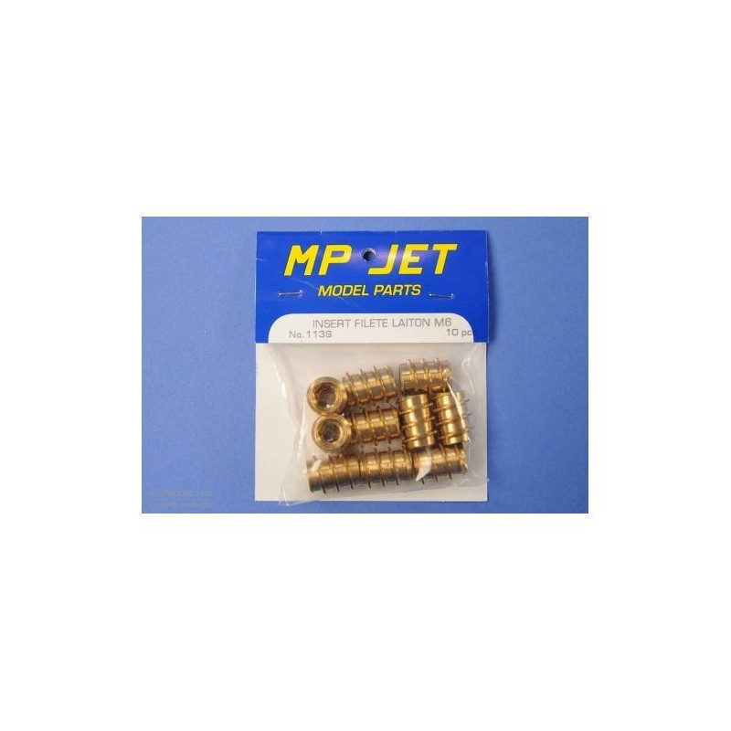 M6 THREAD INSERT 10pcs MP JET BRASS