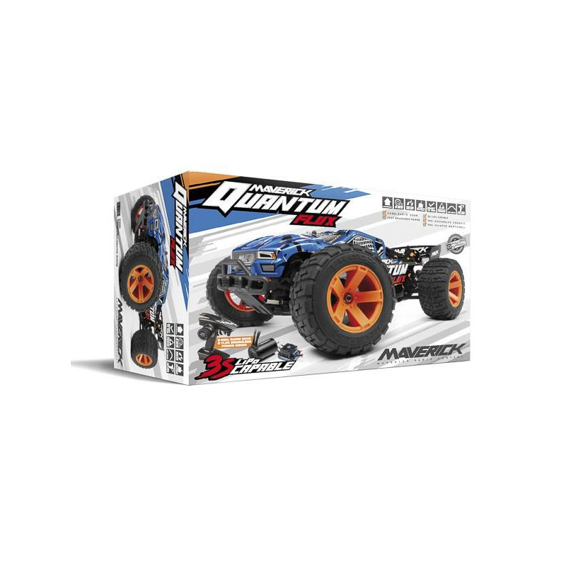 All-terrain RC car - QUANTUM XT 1/10 4X4 FLUX BLEU - FLASH RC