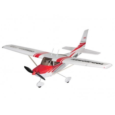 Avion Top Rc Hobby Cessna 182 rouge avec leds intégrées PNP env.0.965m