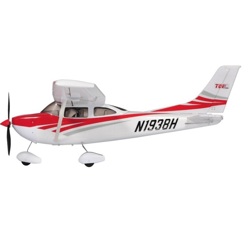 Avion Top Rc Hobby Cessna 182 rouge avec leds intégrées PNP env.0.965m