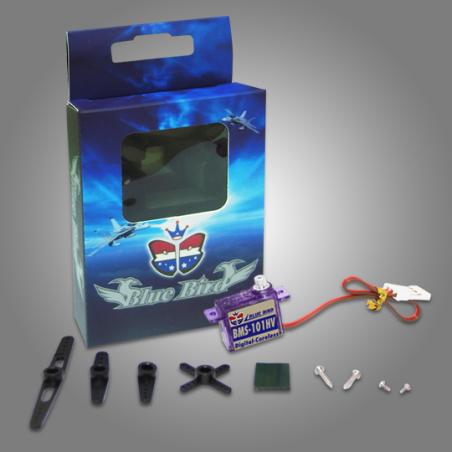 Servos - Blue Bird servo BMS-101HV 1.1Kg.cm 0.06s 4.4g 7.6mm - FLASH RC