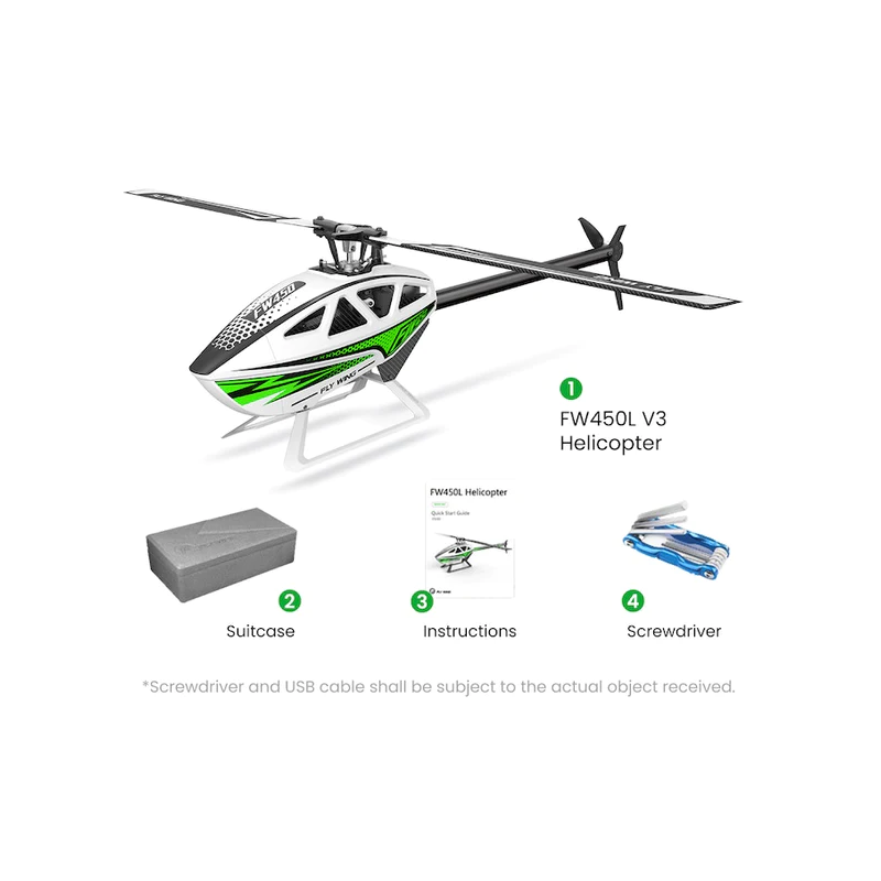 FLY WING - FW450L V3 RC GPS smart helicopter - White PNP