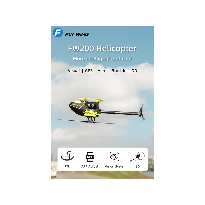 FLY WING Helicopter FW200 RC GPS/TOF H1 - RTF Yellow