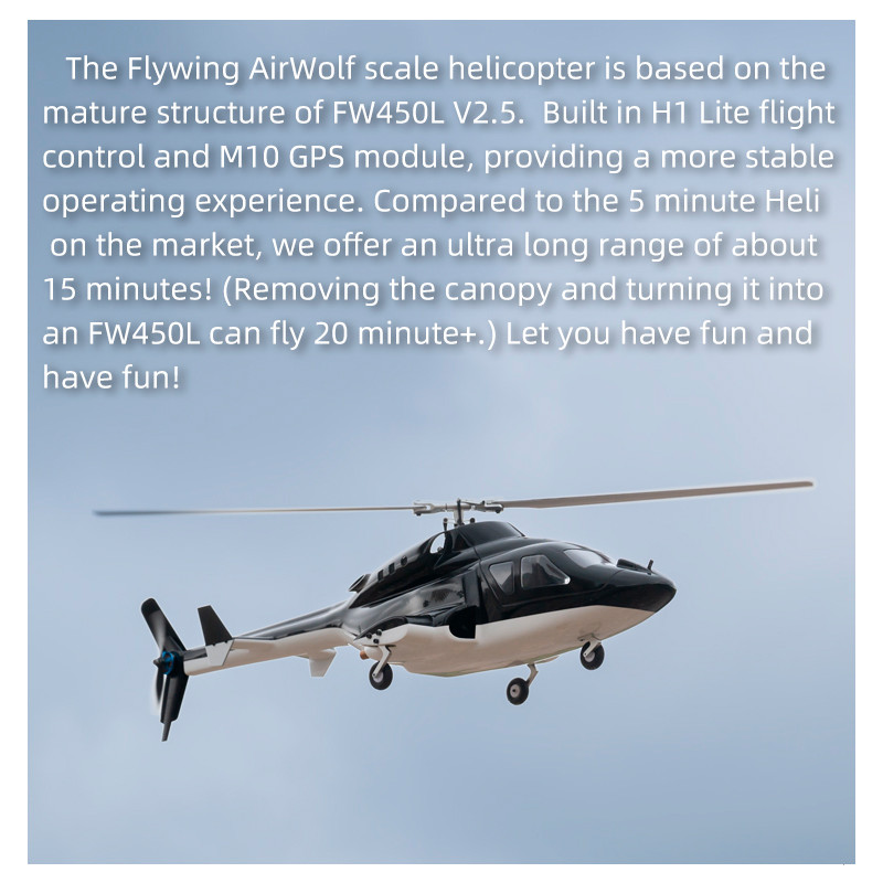 FLY WING - Helicoptère RC Airwolf - PNP