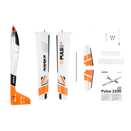 Motoplaneur Kavan Pulse Orange 2200mm PNP - FLASH RC
