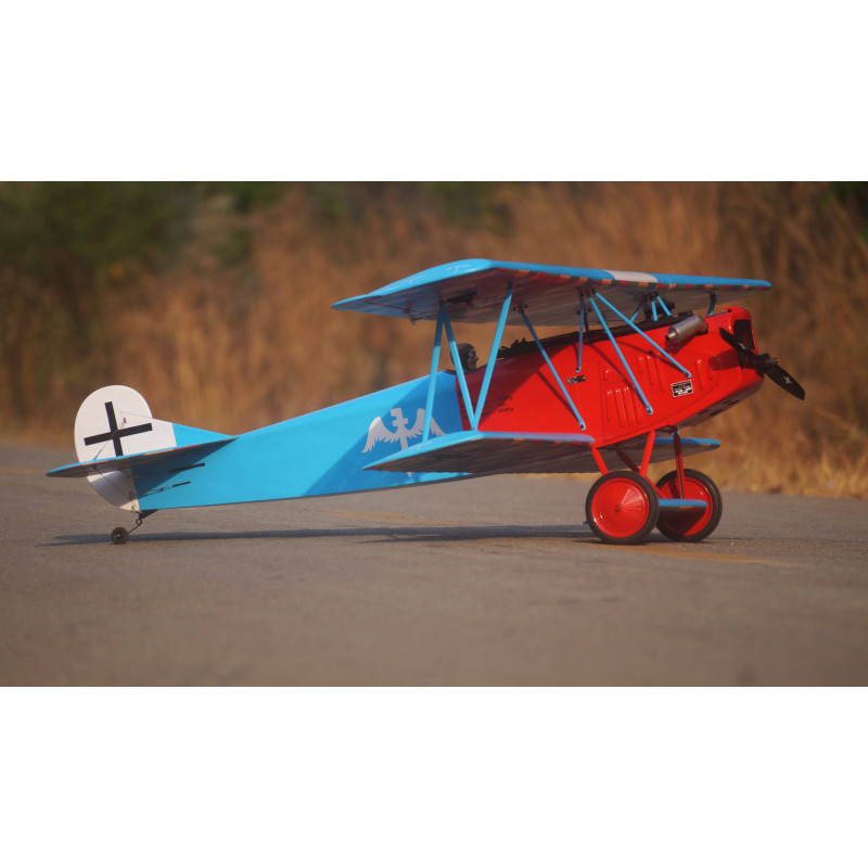 VQ Model Fokker D.VII .120 tamaño EP-GP - Azul y Rojo