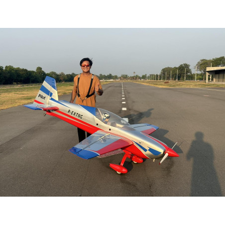 Aerobatic Plane EXTRA NG 90" - (wingspan 2,29m) - Red, Grey, Blue