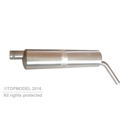 SILENCIEUX ALU ABGEKREDETER AUSGANG BIS 26cc - FLASH RC