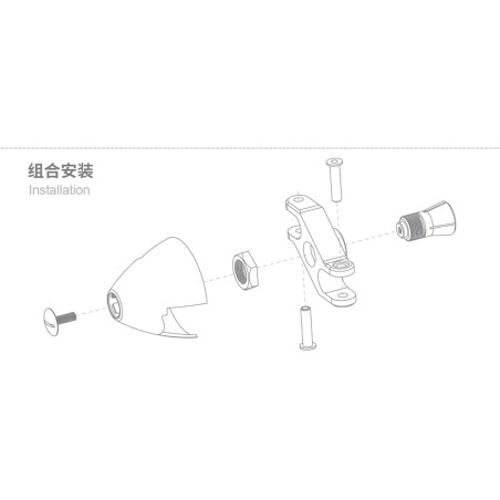 DUALSKY Typ Z Konus ø 25mm Motorwelle 5,0mm für Faltpropeller FPS_25Z.5