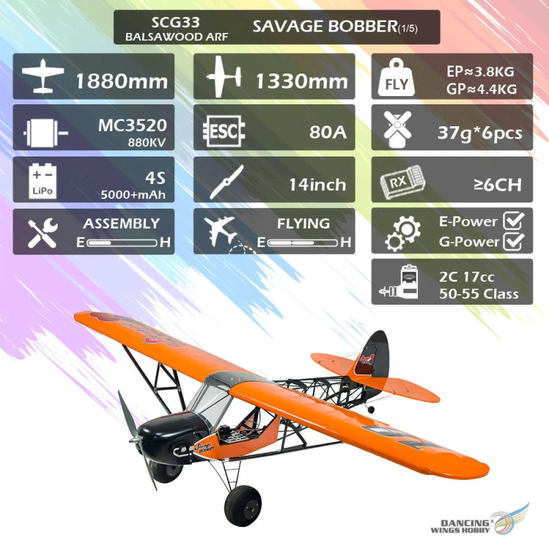 FLUGZEUG 1.88M Savage Bobber Scale RC Plane