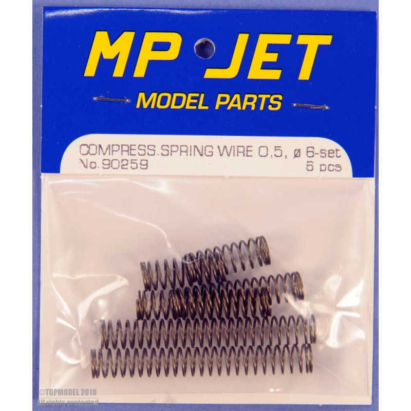 SET WIRE COMPRESSION SPRINGS Ø0.5mm 6pcs