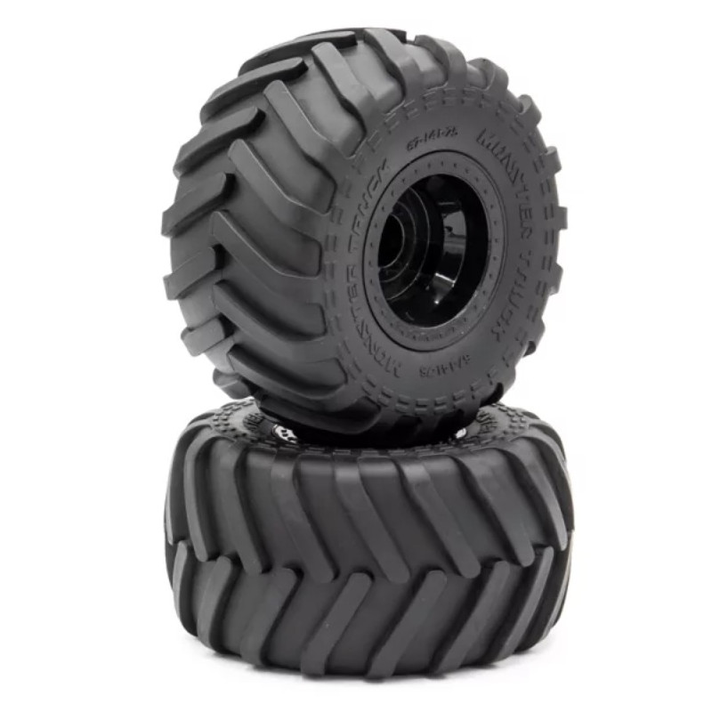 MONSTER TRUCK tires glue on black rims 6" -141-7 Hex.12mm