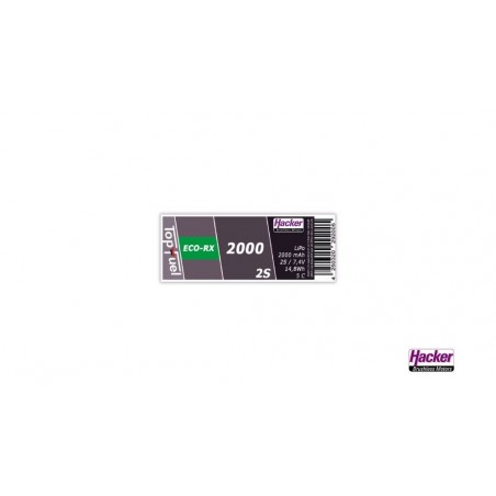 Batteries de réception - Batterie Lipo 2S 7.4V 2000mAh Straight TopFuel ...