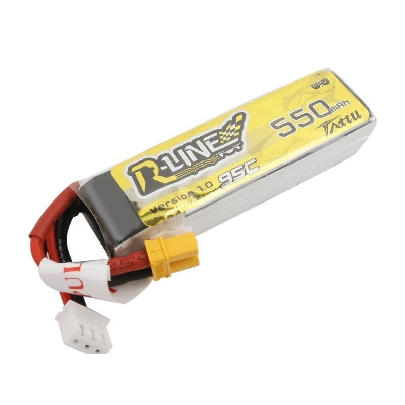 RC aircraft propulsion batteries - Tattu lipo R-line 2S 7.4V 550mAh 95C ...
