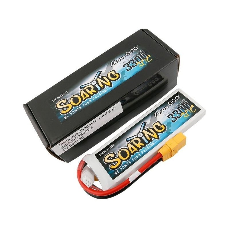 RC Aircraft propulsion batteries - Battery Gen ace Soaring lipo 2S 7.4V ...