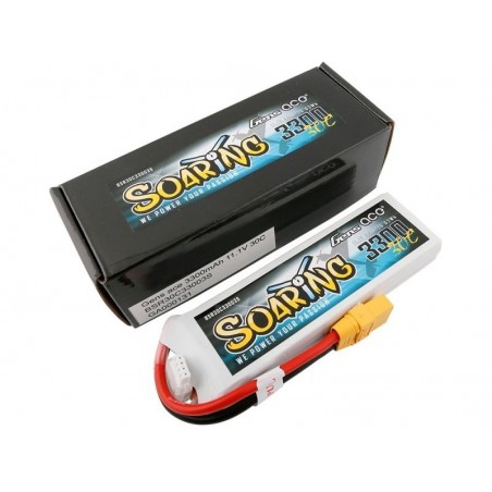 Batteries de propulsion avions RC - Batterie Gen ace Soaring lipo 3S 11.1V 3300mAh 30C prise ...