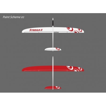 RC Gliders - Strega 2 Full carbon approx. 2.73m white & red RCRCM ...