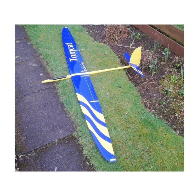 RC Gliders - Tomcat all fiber approx.2.60m blue & yellow RCRCM - FLASH RC
