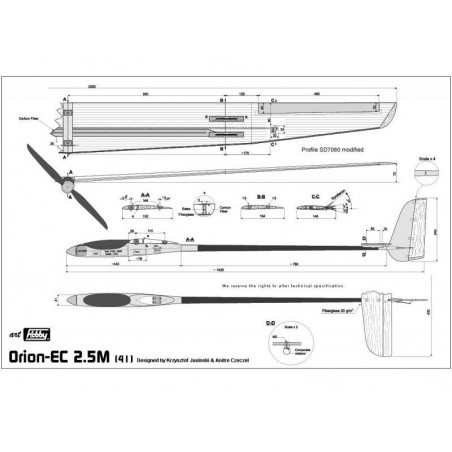 Motoveleros RC - Orion ECL aprox.2.50m Art Hobby - FLASH RC