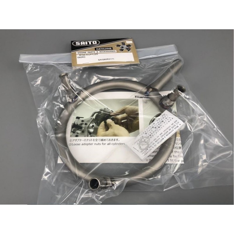 Exhausts - FG-60R3 Saito radial engine ring exhaust - FLASH RC