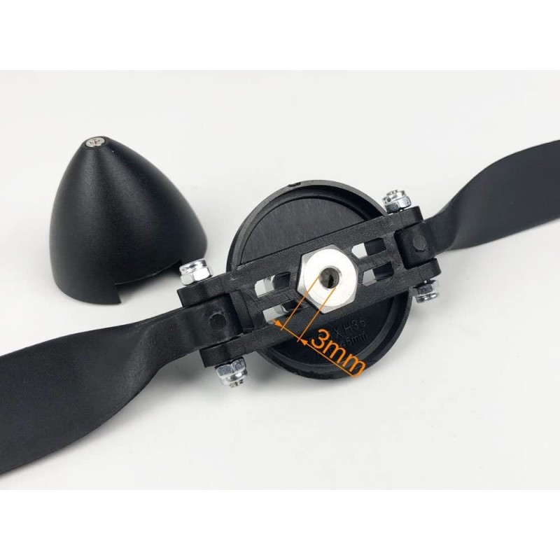 Cone - folding propeller - 6x3 folding propeller, 32mm cone, 3,00m axis ...