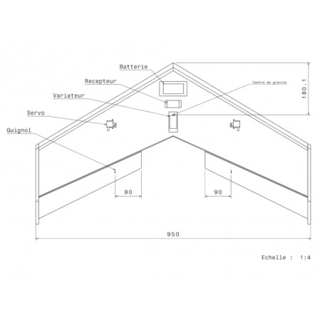 RC Flying Wings - AirSpirit 950 Flying Wing - FLASH RC
