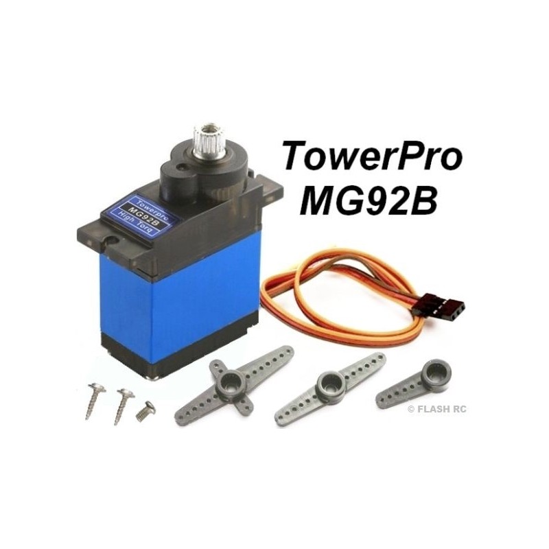 Servos - MG92B Robotic servo - 360° rotation - Towerpro digital metal ...