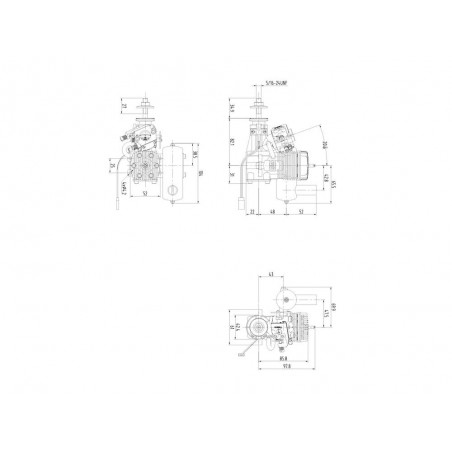Gasoline engines - 2 stroke gasoline engine GT17 17cc - NGH - FLASH RC