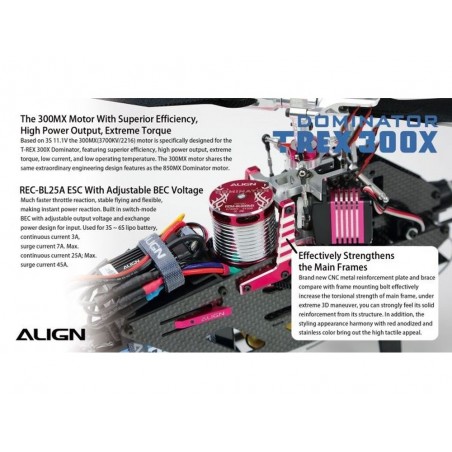 RC Helicopters - Align T-REX 300X Dominator Super Combo RTF - FLASH RC