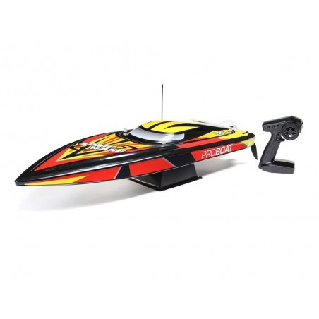 Lanchas RC - Proboat Sonicwake V2 36 BL Rojo/Negro RTR - FLASH RC