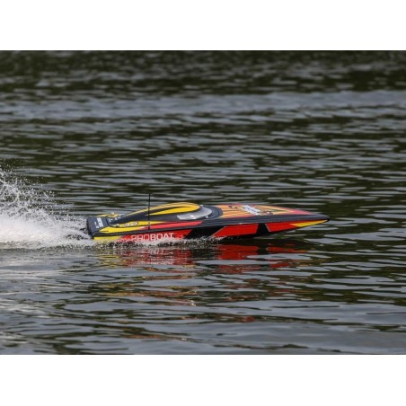 Lanchas RC - Proboat Sonicwake V2 36 BL Rojo/Negro RTR - FLASH RC