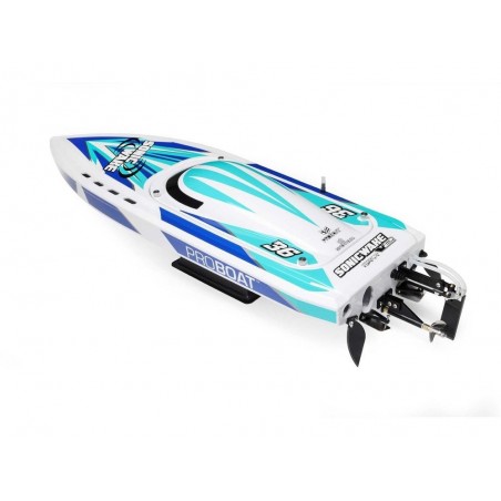 Lanchas RC - Proboat Sonicwake V2 36 BL Azul/Blanco RTR - FLASH RC