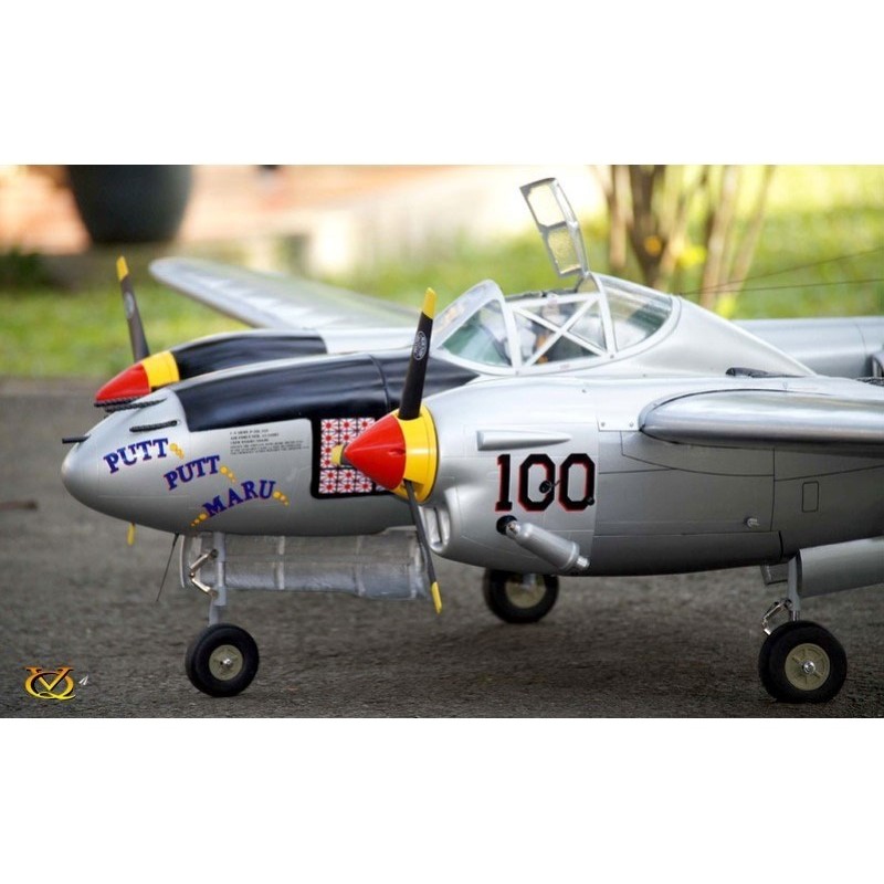 Warbirds RC - VQ Model P-38 twin 2.1m green version - FLASH RC