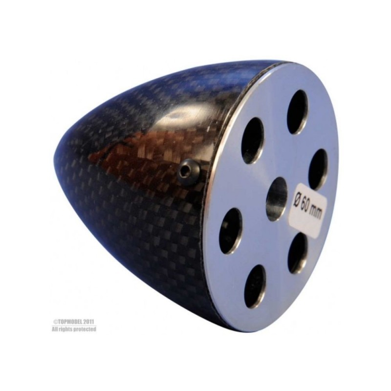 CONE CARBONE Ø60mm AVEC FLASQUE ALU - FLASH RC