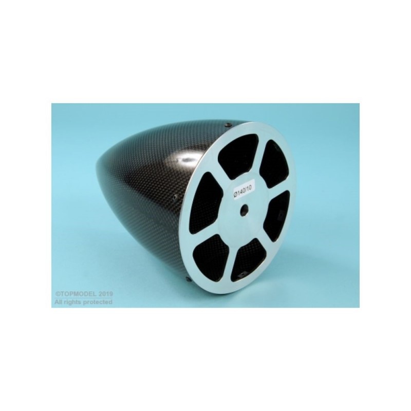 Cône Carbone avec flasque Alu - CONE CARBONE Ø140mm LONG AVEC FLASQUE ...