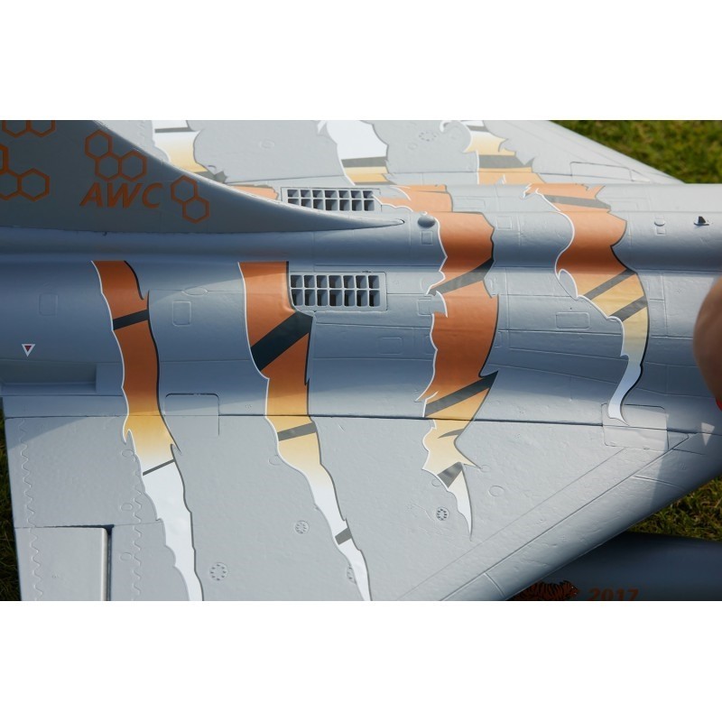 Jet Dassault Rafale 64mm EDF PNP kit (Grey/Tiger) + reflex gyro - FLASH RC