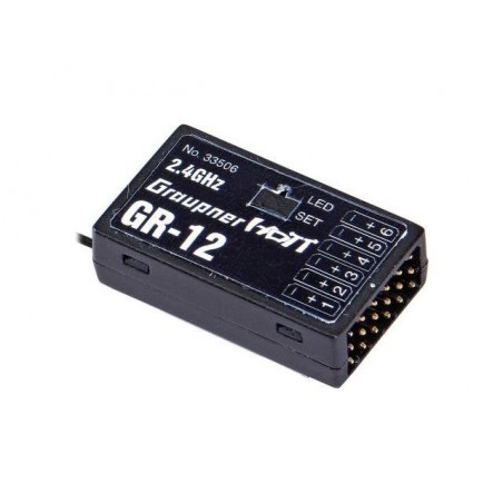 GRAUPNER - Graupner GR-12 HoTT 6-channel 2.4GHz receiver - RC FLASH