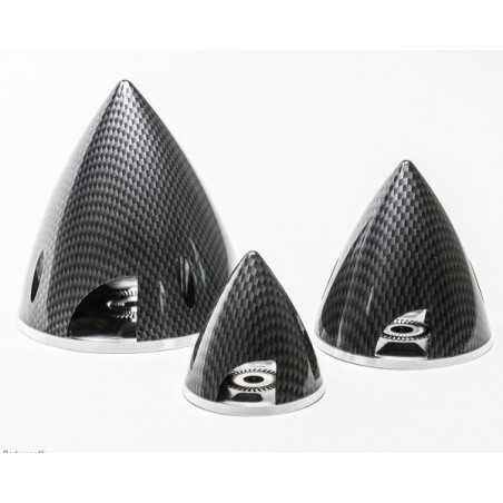Plastic cones (fixed propellers) - Plastic cone 'carbon' dia.57mm ...