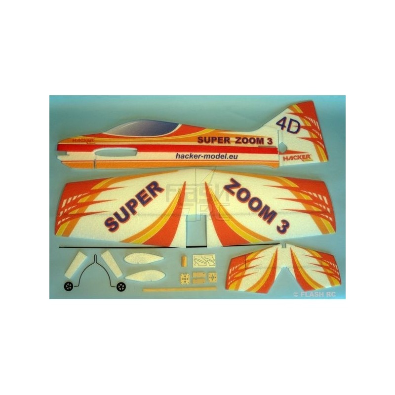 Aerei acrobatici RC - Hacker Aircraft modello Super Zoom 3 rosso ARF ...