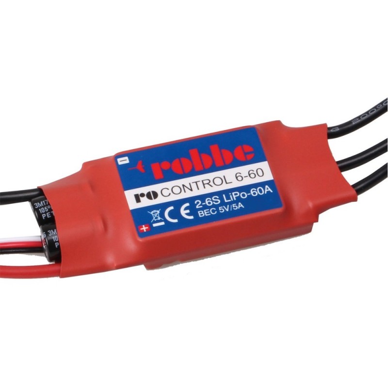 Brushless - Brushless Controller Robbe RO-Control6 60A 2-6S BEC 5V/5A ...